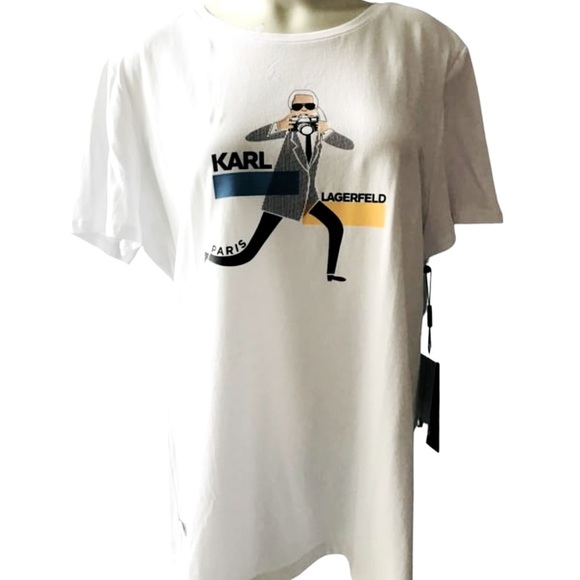 Karl Lagerfeld | Tops | Karl Lagerfeld Tshirt With Logo | Poshmark